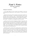 Latest Nate's Notes Inter-Issue Commentary - NotWallStreet.com
